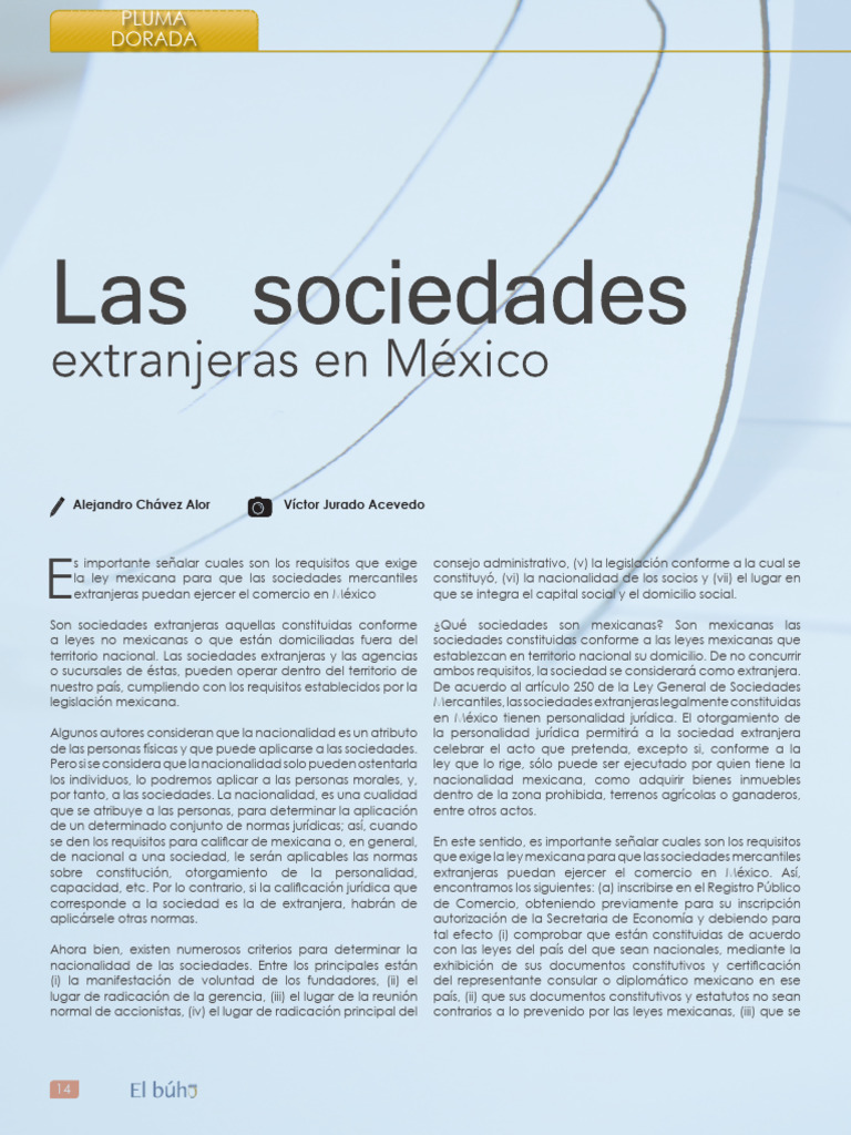 Las Sociedades Extranjeras | PDF | Nacionalidad | Sociedad de ...