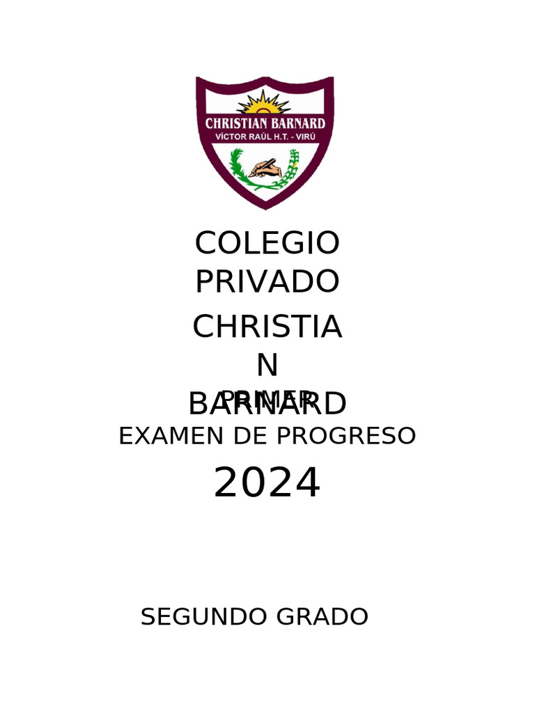 Caratula Examen de Progreso | PDF