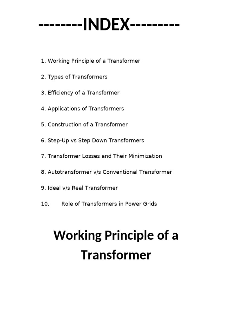 Detailed Transformer Topics Physics Project | PDF | Transformer | Inductor