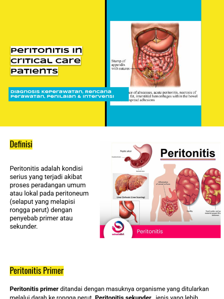 Peritonitis: Diagnosis dan Perawatan Keperawatan | PDF