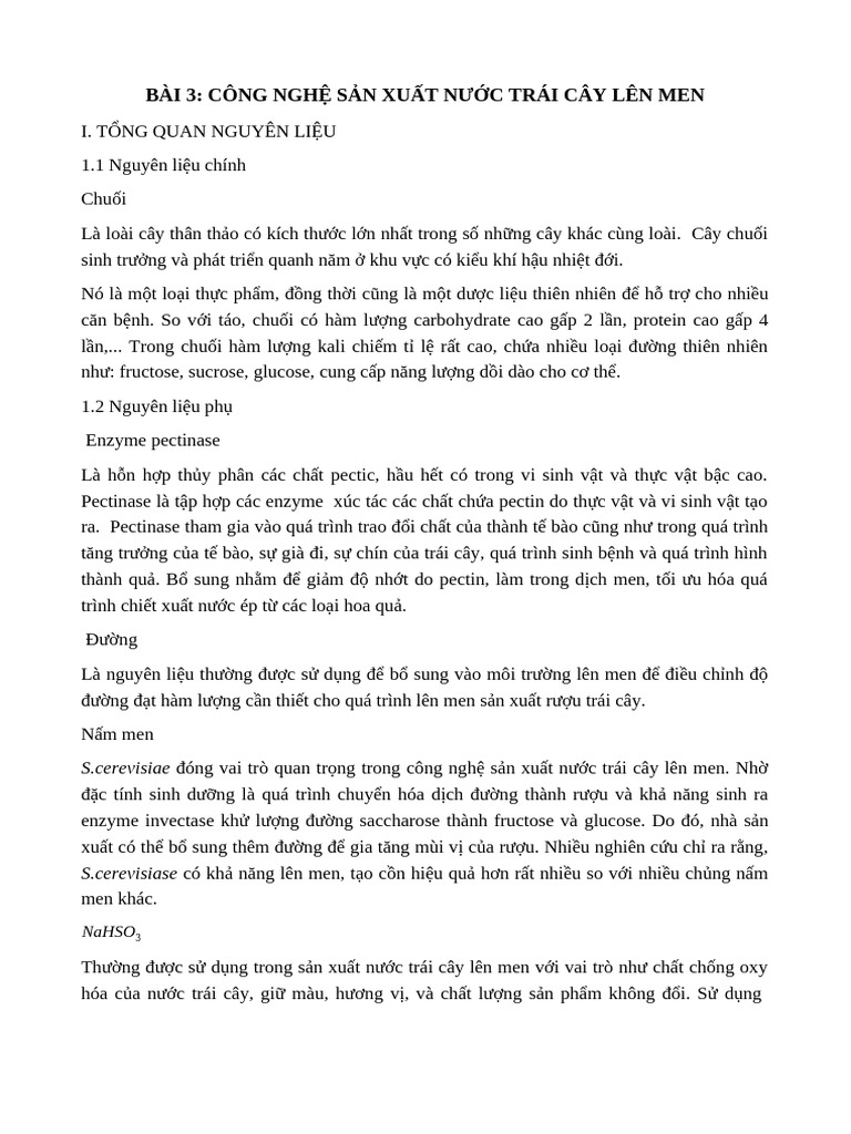 Trái Cây Lên Men | PDF