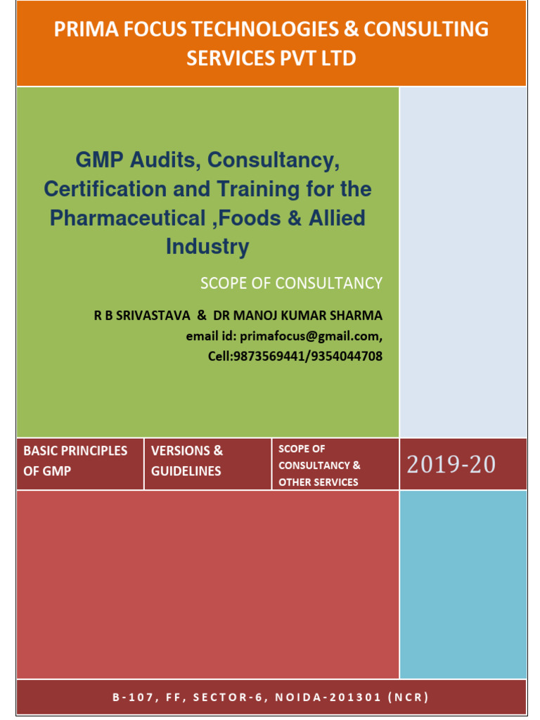 GMP Serrvice by Prima Focus | PDF | Health Sciences | Pharmacology