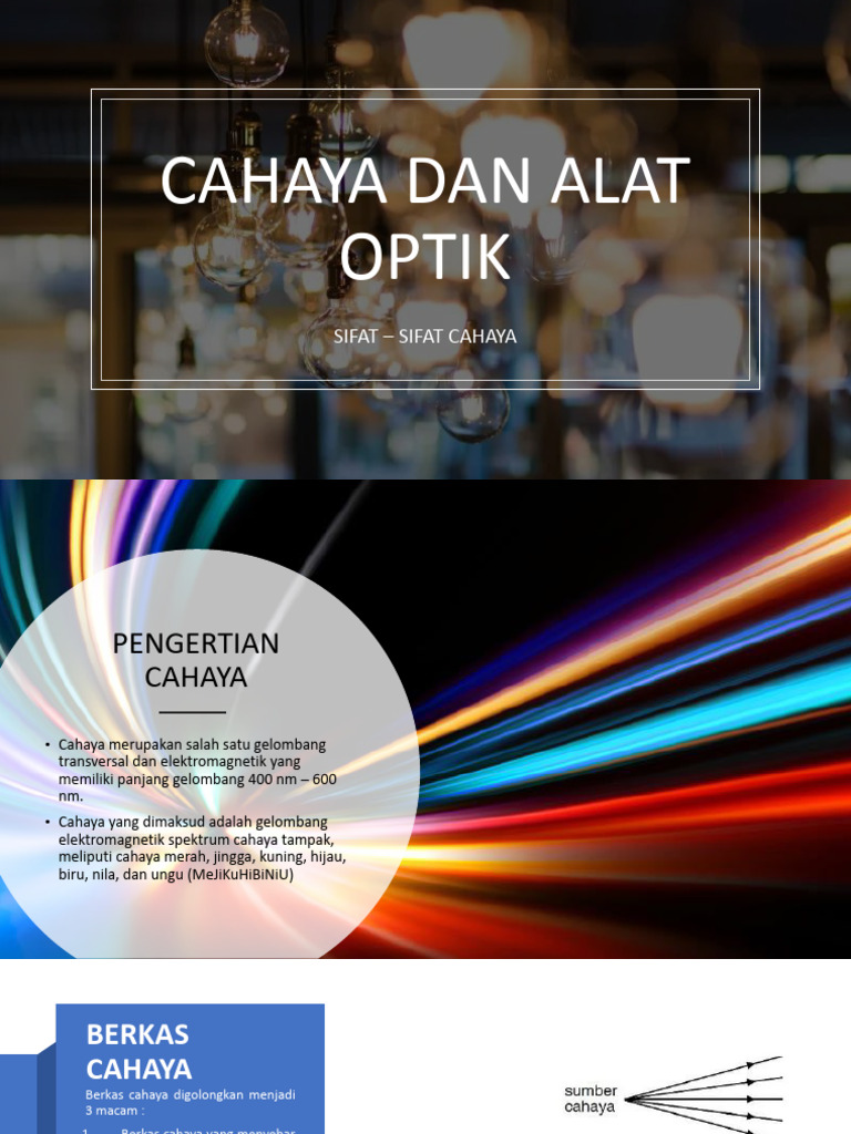 Sifat dan Jenis Cahaya Optik | PDF