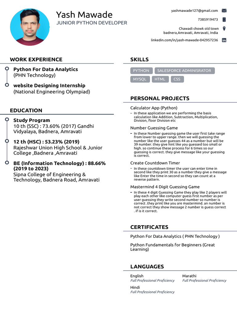 Yash Mawade 7385919473 Python | PDF | Computing