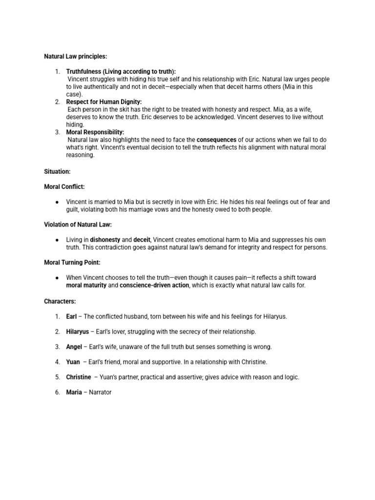 Ethics Script 2 | PDF | Deception | Natural Law