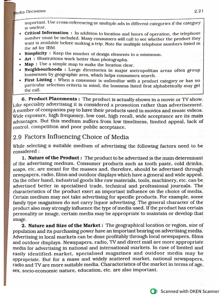 Factors, Media Panning and Scheduling | PDF