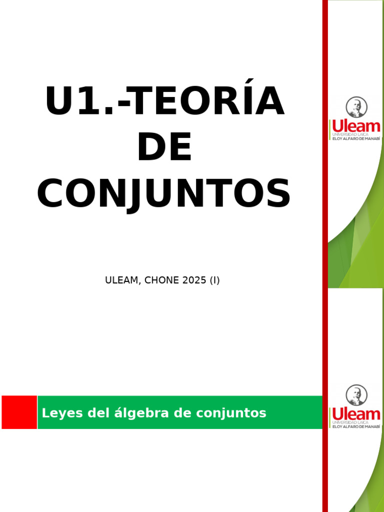 Ut_1_leyes Del Algebra de Conjunto | PDF