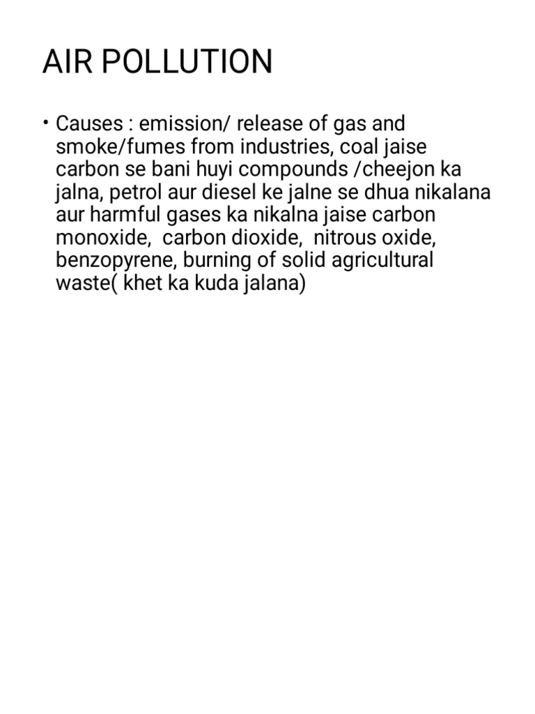 Air Pollution | PDF