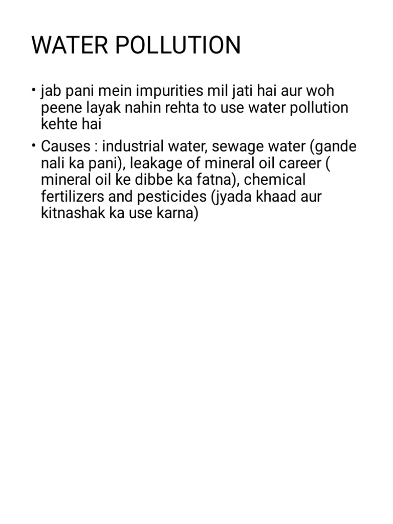 Water Pollution | PDF