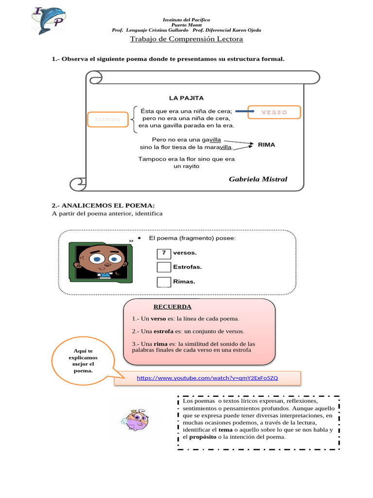 Trabajo de Comprensión Lectora | PDF