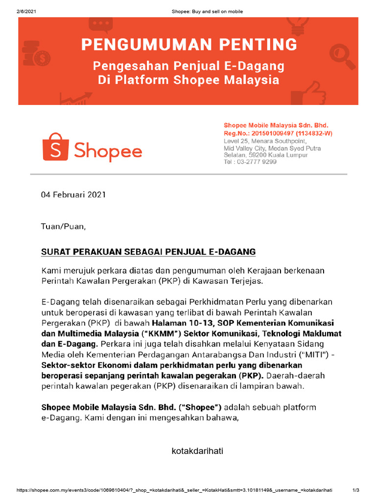 Shopee Mobile Buying and Selling Guide | PDF