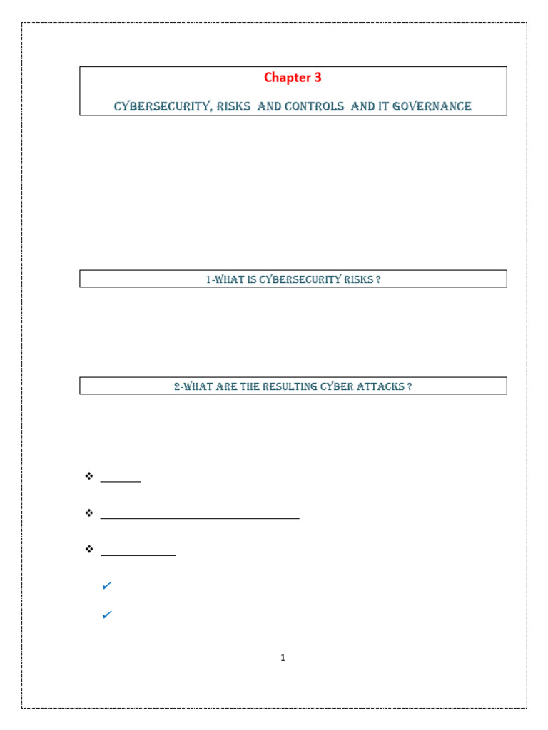 Lec 9 Cyber Risk and IT Controls+Qs | PDF | Security | Computer Security