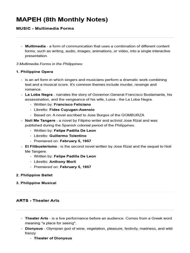 MAPEH (8th Monthly Reviewer) | PDF | Medicine | Health Care