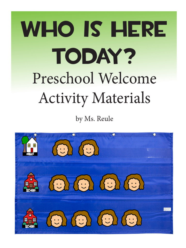 Who Is Here Today?: Preschool Welcome Activity Materials | PDF
