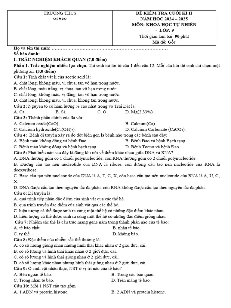 Xem-de-thi-HK2-KHTN-9-CD-de-1 | PDF