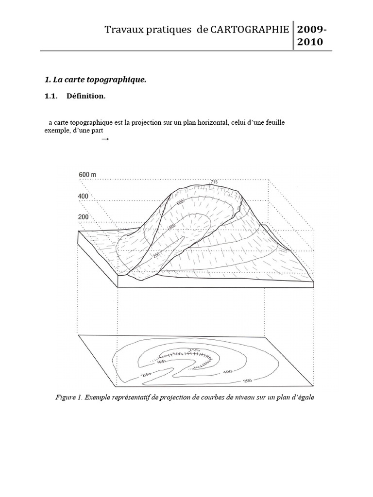 Initiation à la cartographie topographique | PDF | Topographie ...
