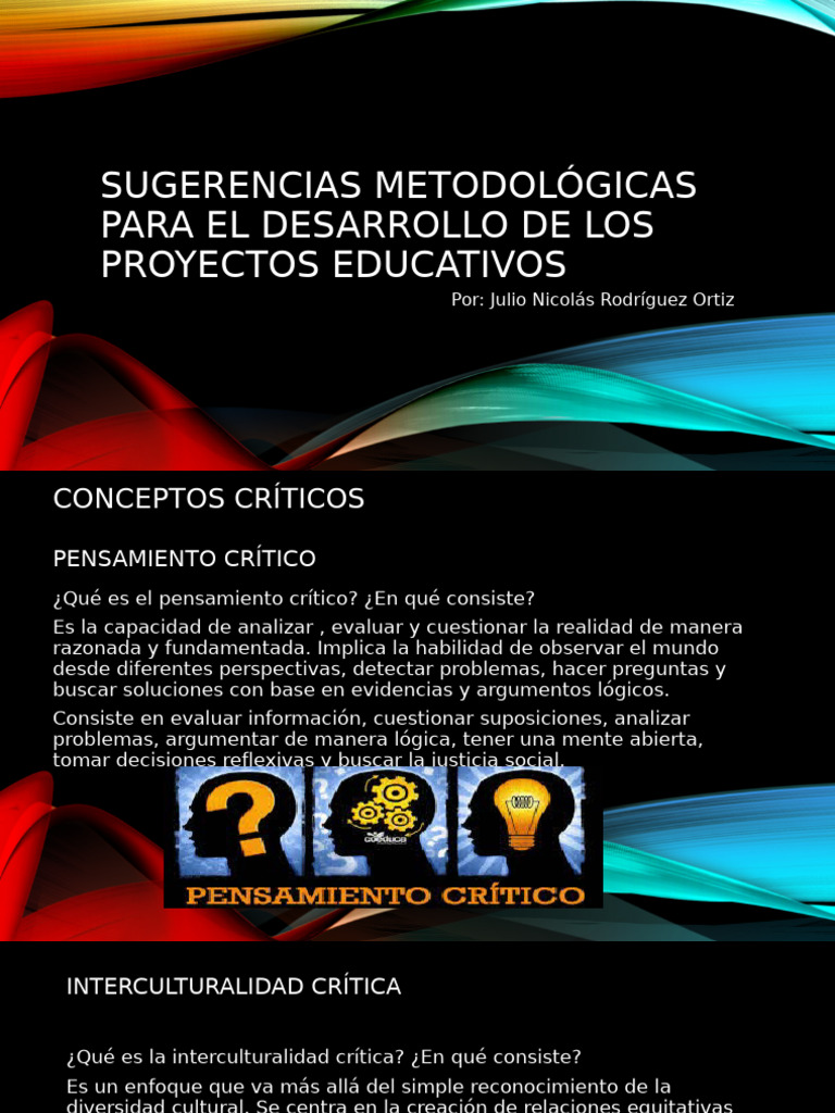 Sugerencias Metodológicas para El Desarrollo de Los Proyectos - Academia | PDF | Cognición ...