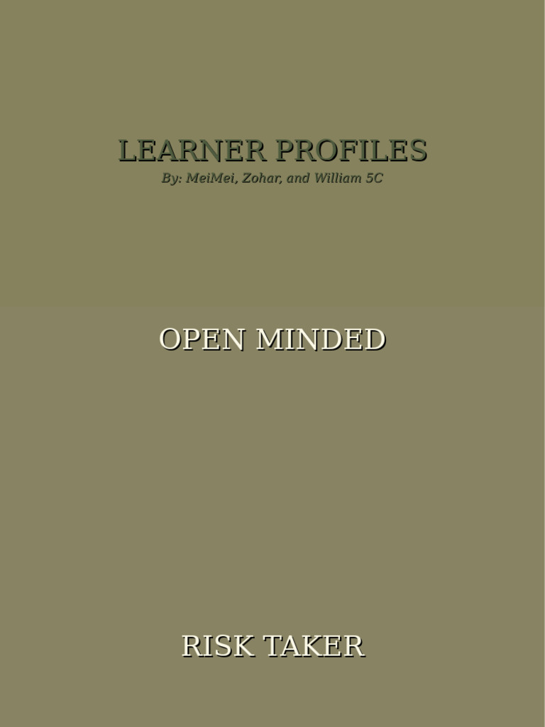 Learner Profiles 3 | PDF