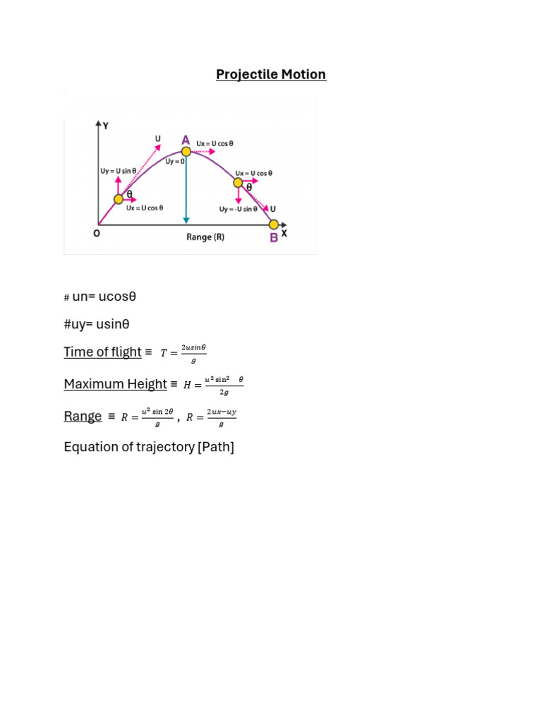 Projectile Motion | PDF