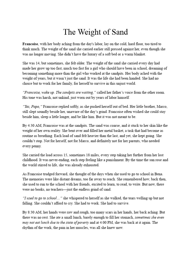 The Weight of Sand (1) | PDF