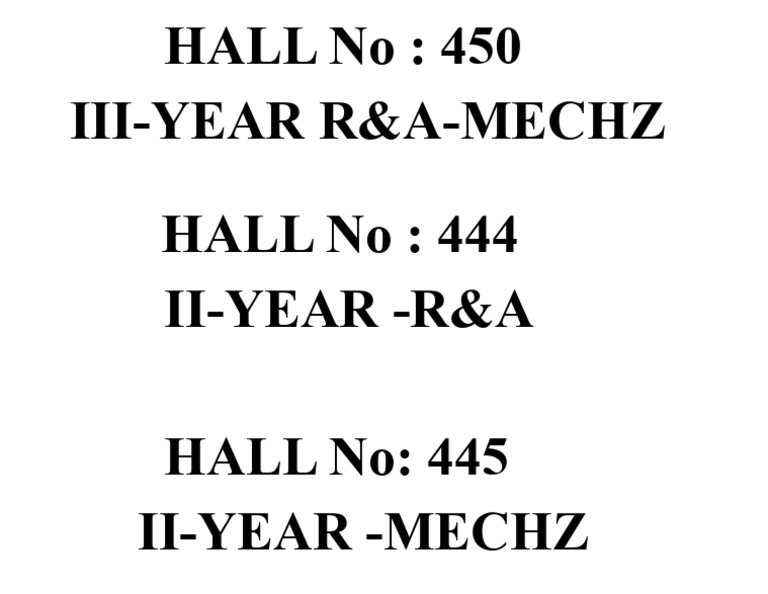 HALL NO e | PDF
