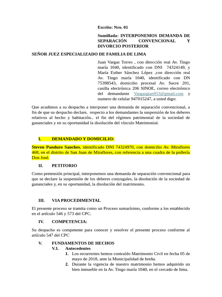 04 | PDF | Divorcio | Derecho civil (sistema legal)