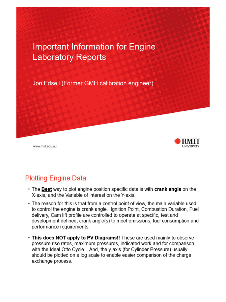 Important Tips For Engine Lab Reports | PDF | Combustion | Engines