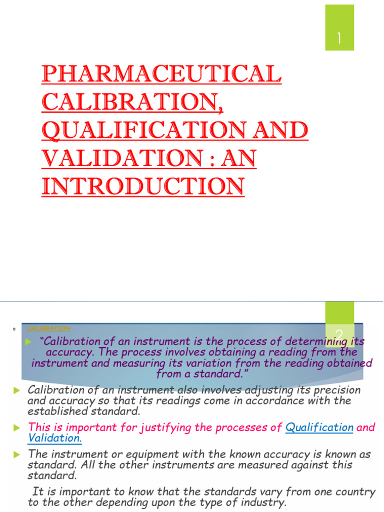 Calibration Validation Qualification | PDF | Calibration | Verification And Validation