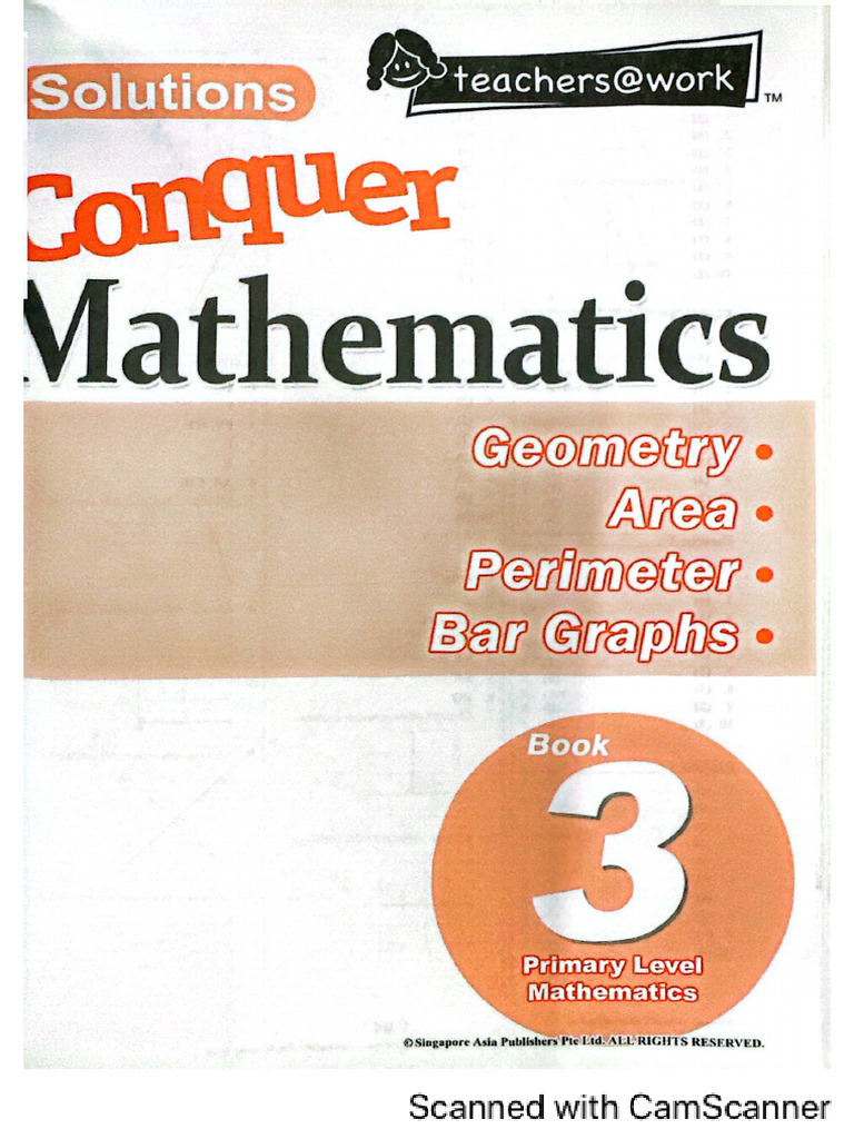 Conquer Mathematics Book 3 (Geometry, Area, Perimeter, Bar Graphs) | PDF