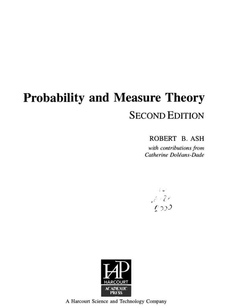 BK2000 - 2e - Probability and Measure Theory - Ash and Doleans-Dade ...