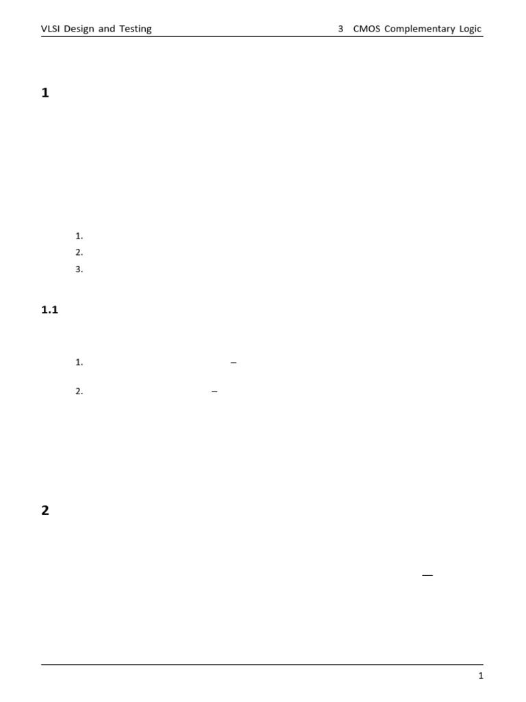 BEC602 - Module 4 - CMOS Circuit and Logic Design1 | PDF | Cmos | Logic Gate