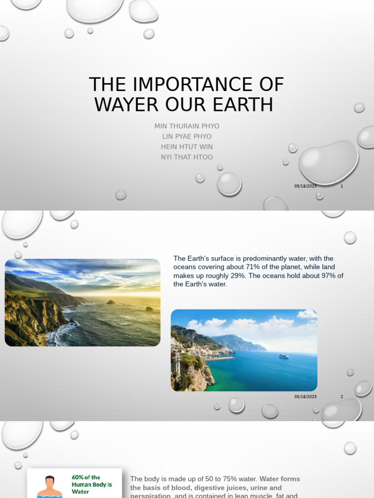 The Importance of Wayer Our Earth | PDF