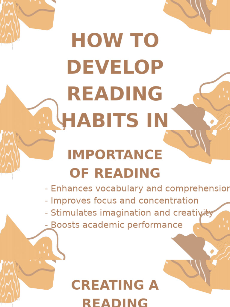 How To Develop Reading Habits in Students | PDF