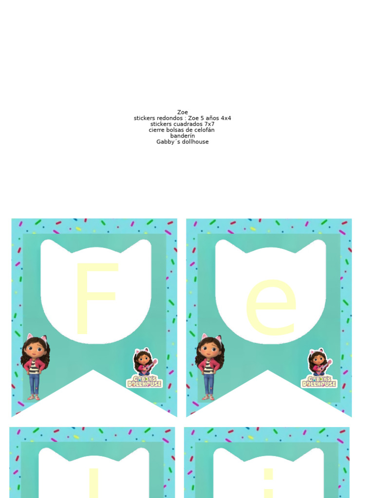 Zoe Gabby S Dollhouse | PDF | Cumpleaños | Observancias