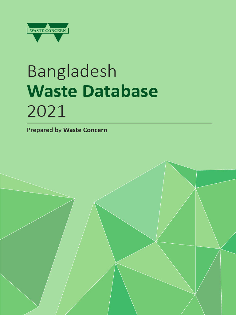 Bangladesh Waste Database 2021 Report | PDF | Waste | Municipal Solid Waste