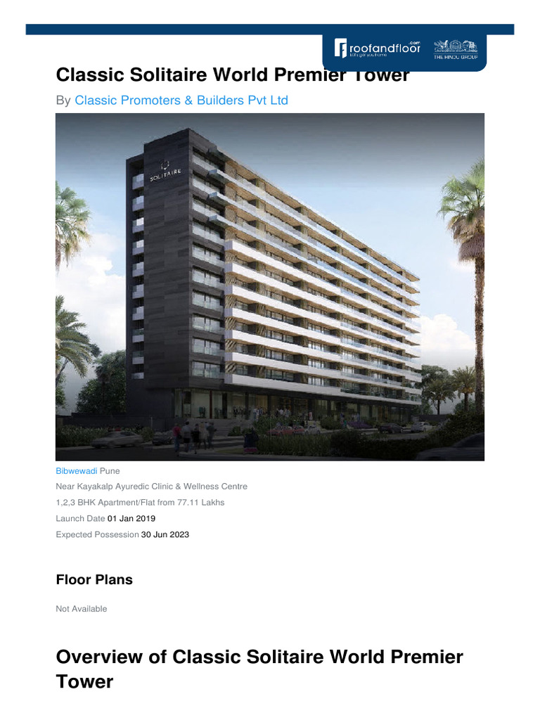 Classic Solitaire World Premier Tower | PDF | Apartment