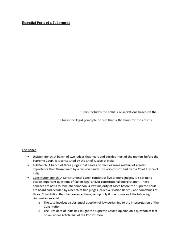 Essential Parts of A Judgement | PDF | Prosecutor | Judgment (Law)