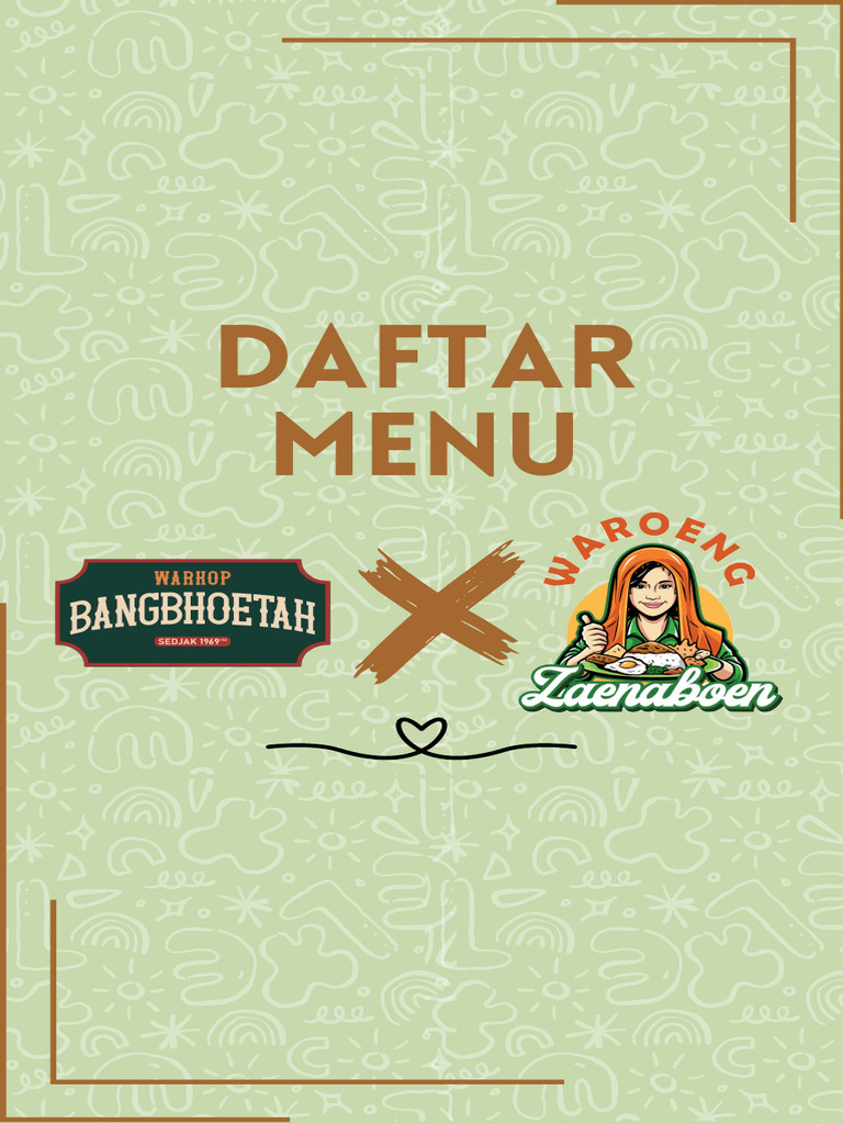 Merah Dan Putih Ilustrasi Modern Cover Daftar Menu A4 Document (Kisah ...
