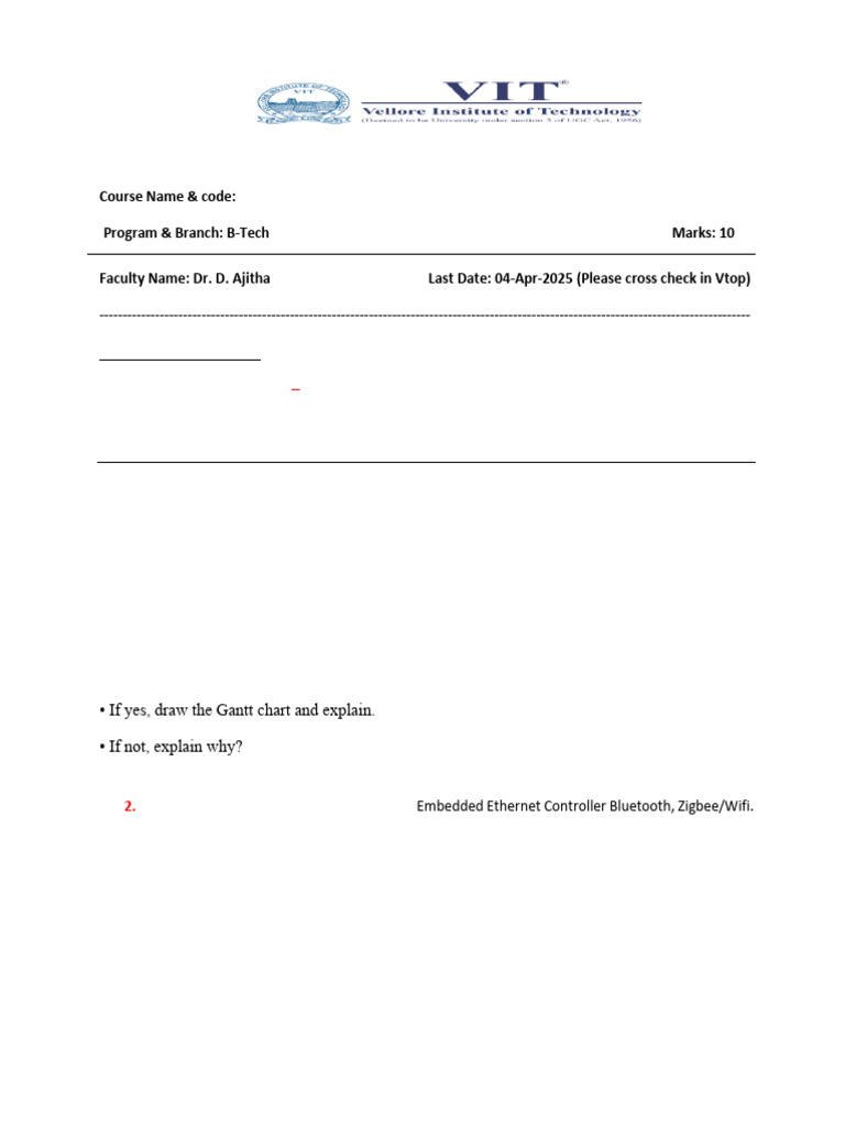 Embedded Systems Assignment Guide | PDF | Embedded System | Computing