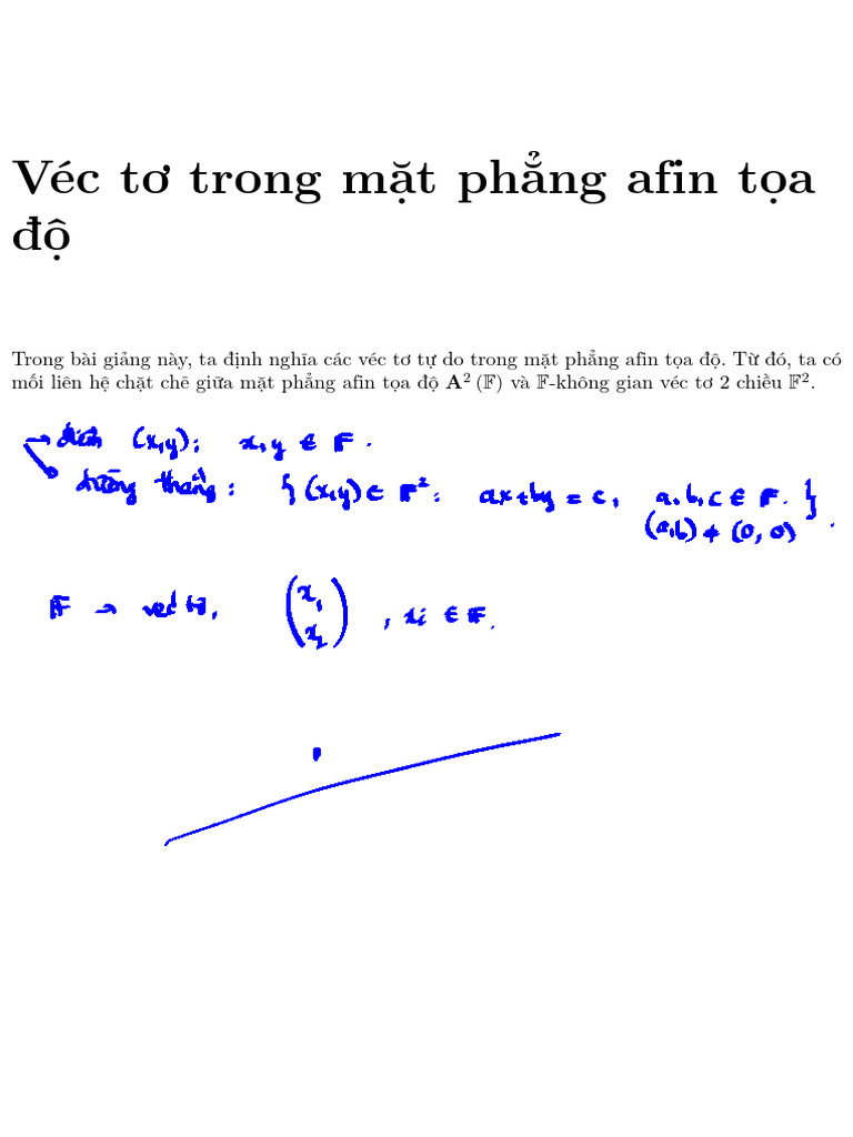 BG4.Véc Tơ Trong Mặt Phẳng Afin Tọa Độ | PDF