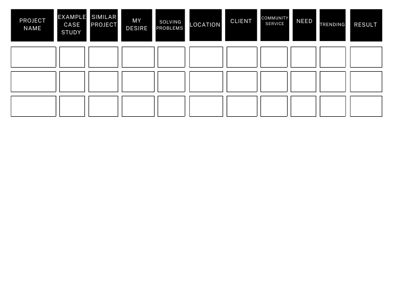 Copy of Black and White Minimalist Fitness Center Table Comparison ...