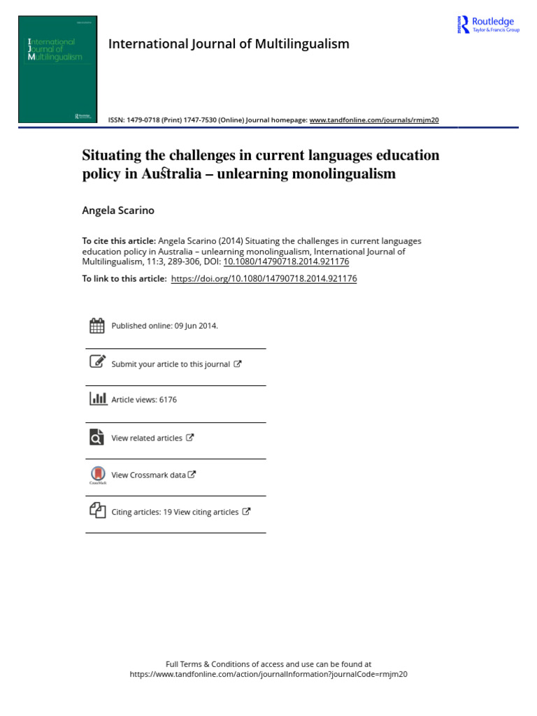 Situating The Challenges in Current Languages Education Policy in ...