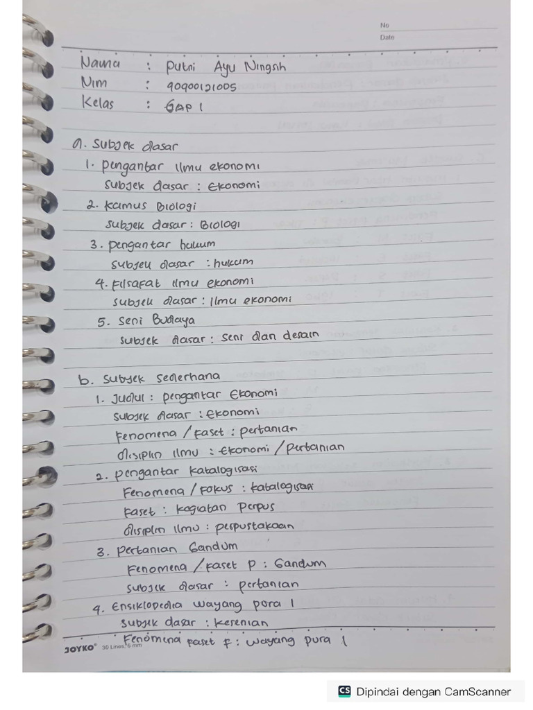 Putri Ayu Ningsih - Klasifikasi1 | PDF