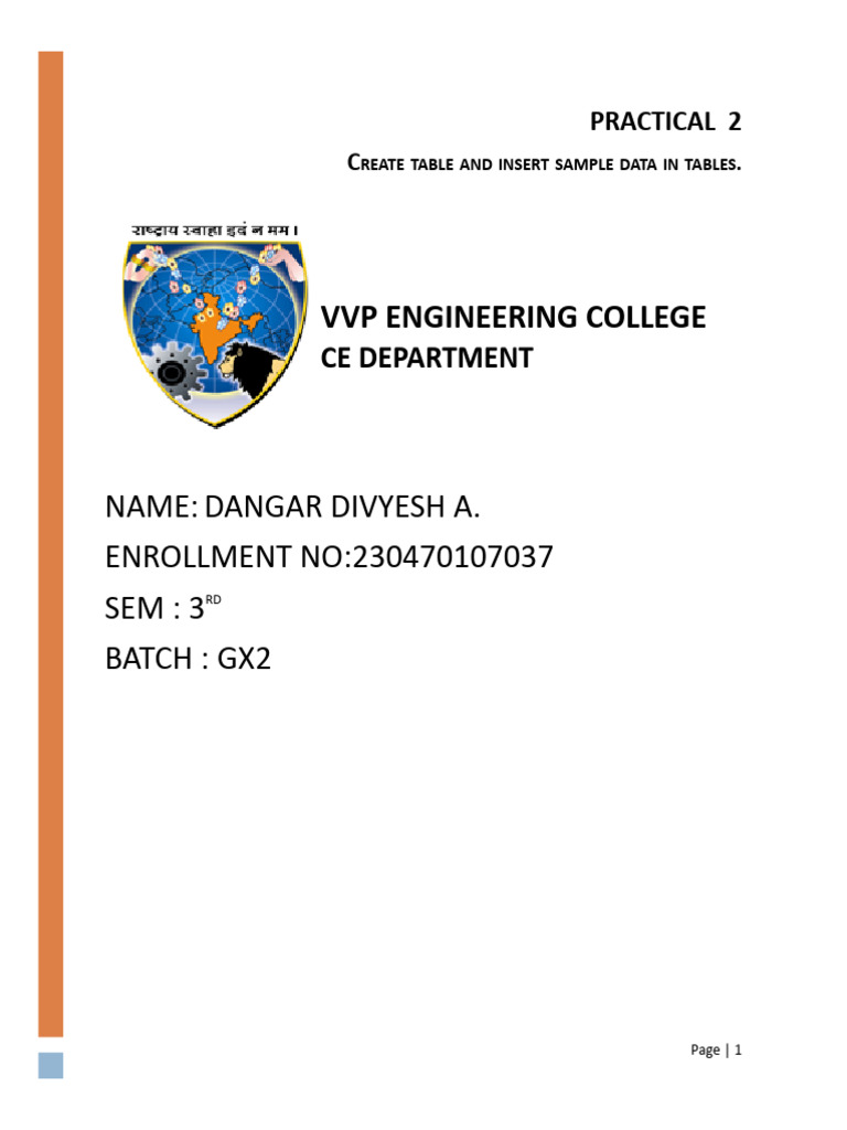 DBMS File Format Prac2 | PDF | Information Retrieval | Data Management Software