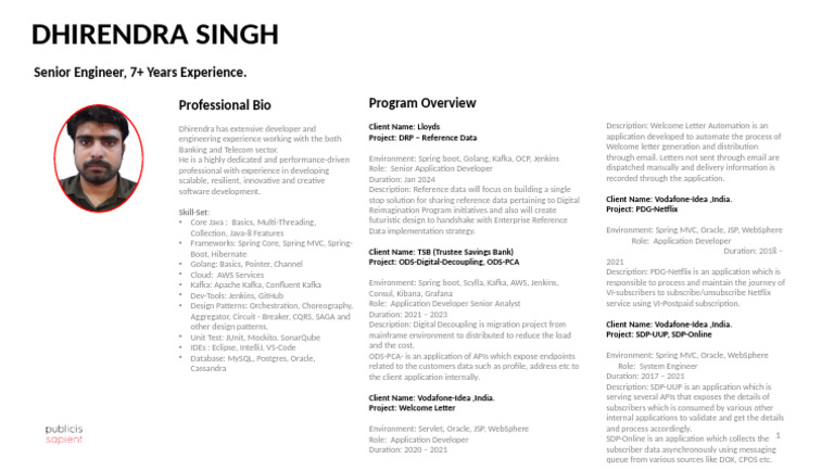 Sapient-Dhirendra (1) 1 | PDF | Computing | Software Engineering