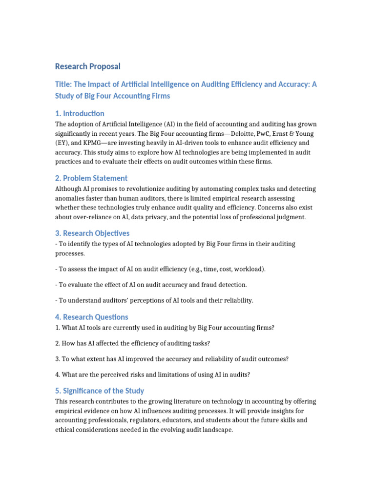 AI's Impact on Big Four Auditing | PDF | Audit | Artificial Intelligence