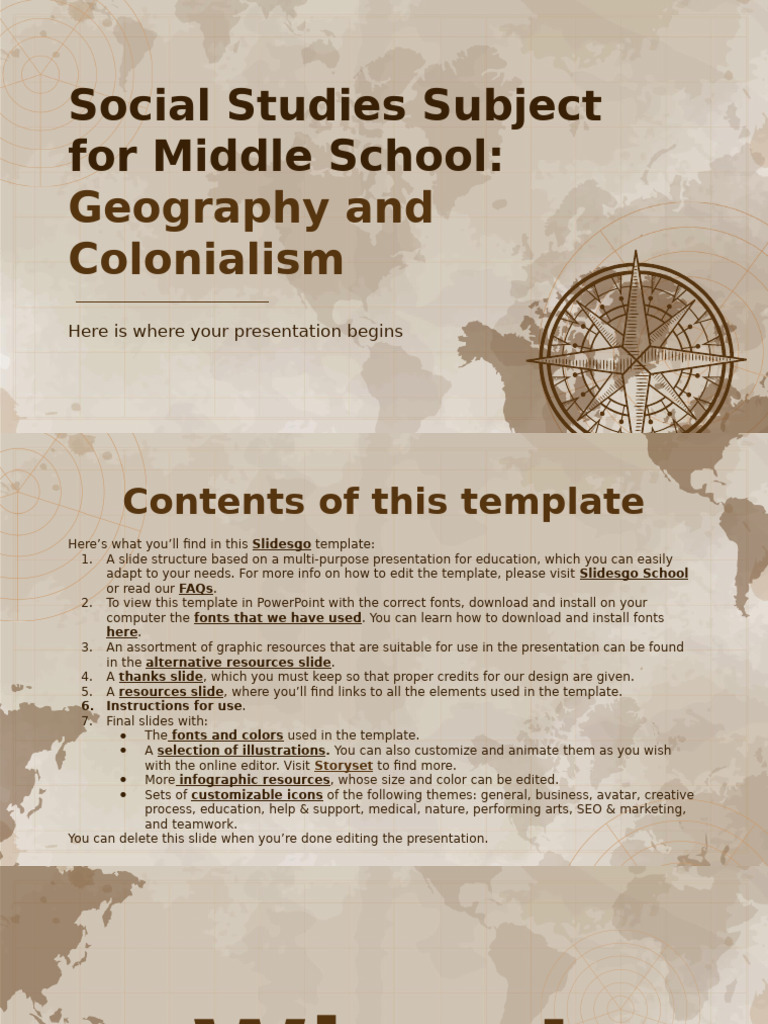 Social Studies Subject For Middle School - 8th Grade - Geography and ...