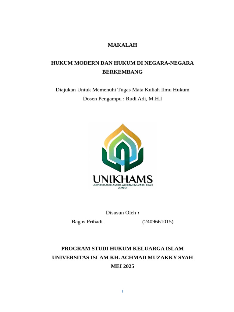 Hukum Modern di Negara Berkembang | PDF