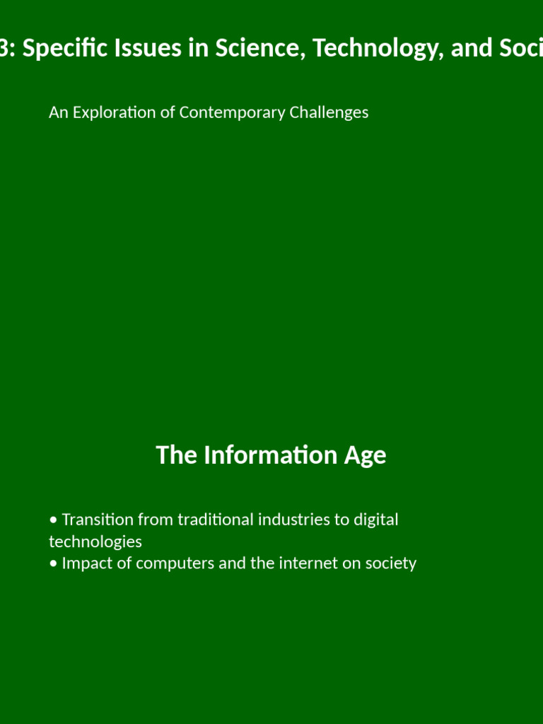 STS Chapter 3 Part 1 | PDF