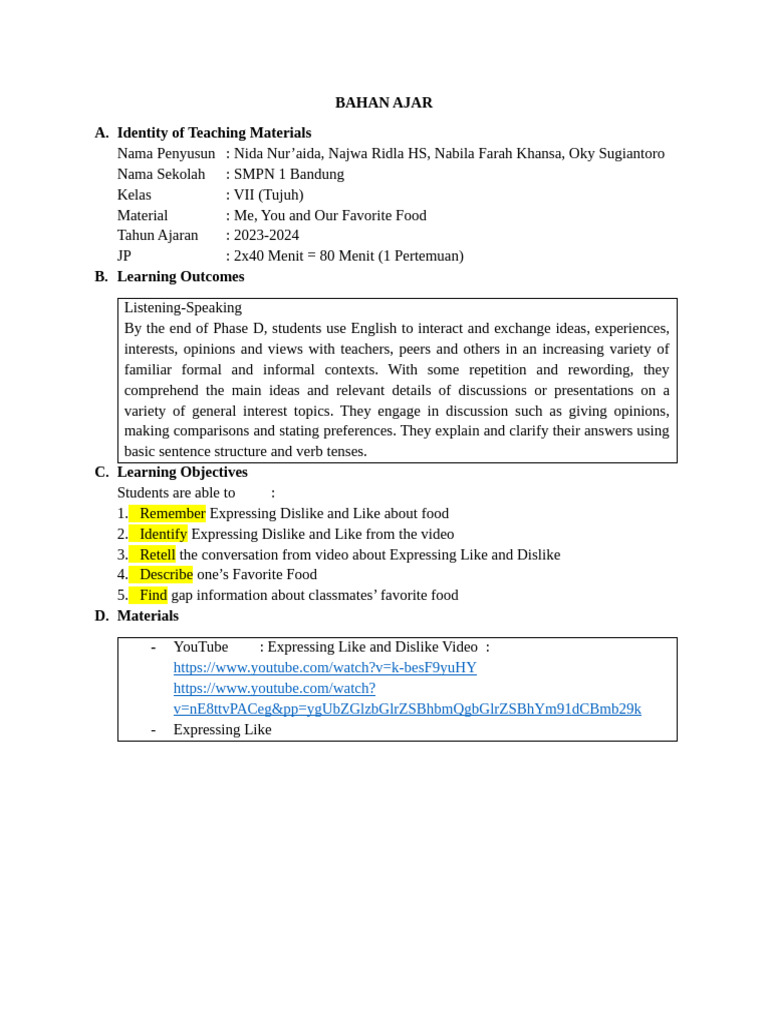 Bahan Ajar - Kelompok 1 LMD | PDF